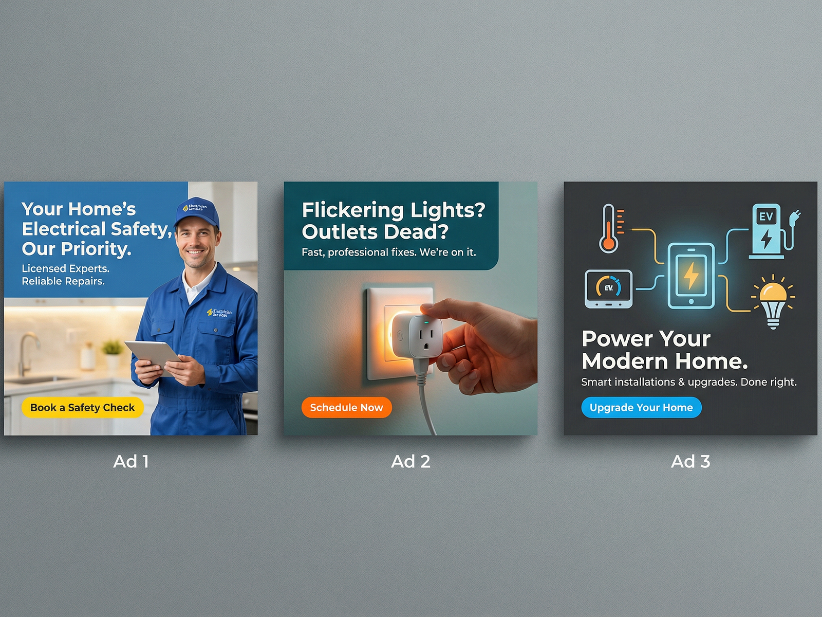 Electrical Service Ad Concepts, Safety, Speed & Smart Living by Lucy on ...