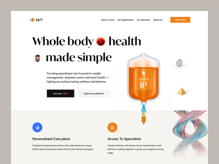 Healthcare Landing Page by Buraq Lab on Dribbble