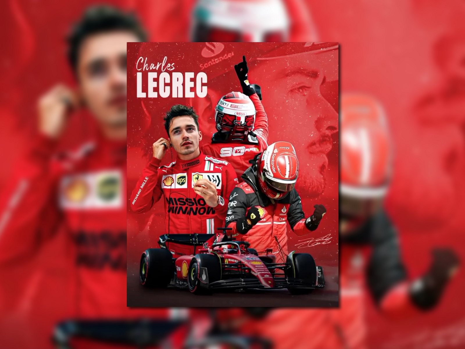 Charles Leclerc Formula 1 Driver Poster Design. by Anayat Haque Khan on ...