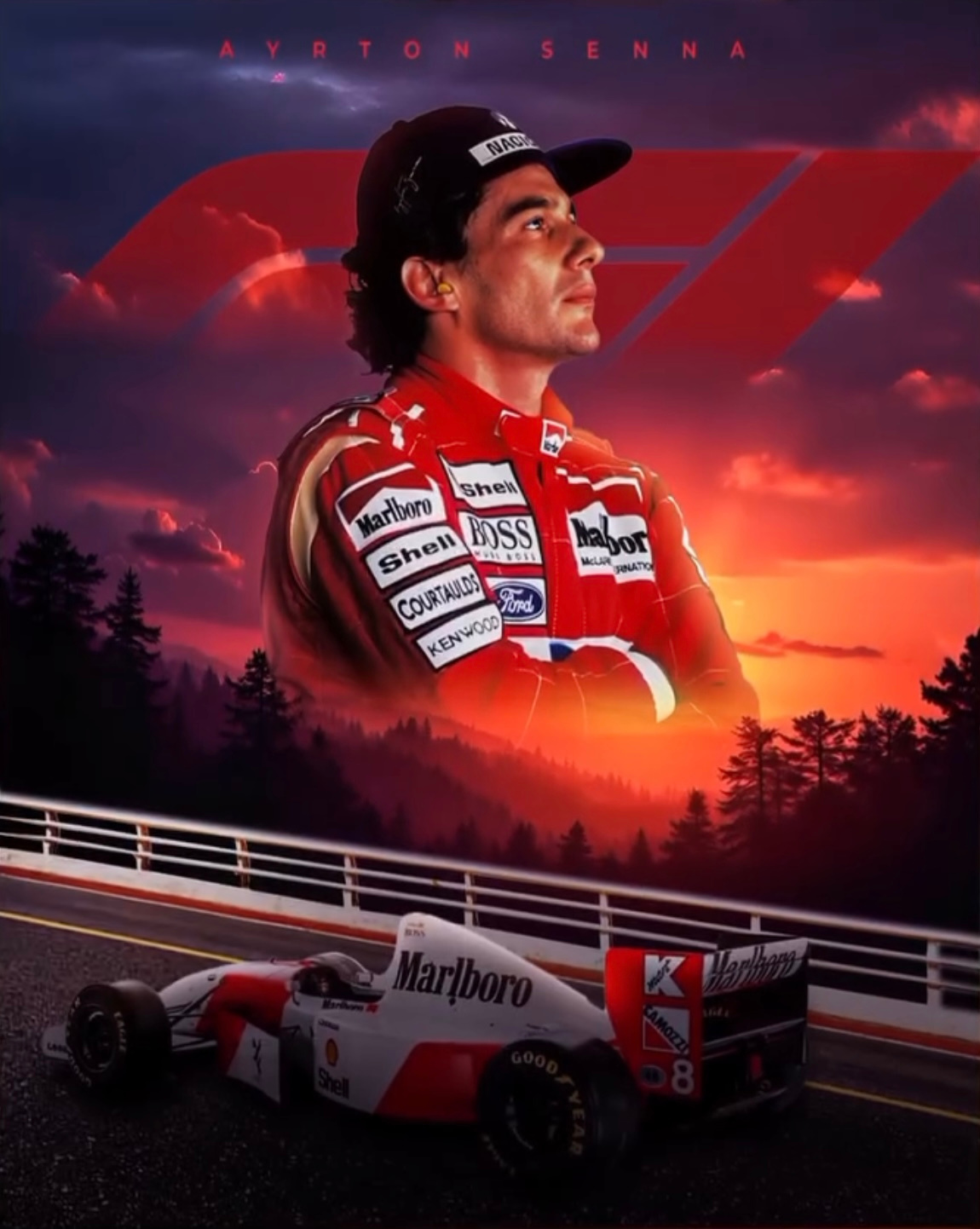 Ayrton Senna Formula 1 Poster – A Visual Homage to a Racing Icon by ...