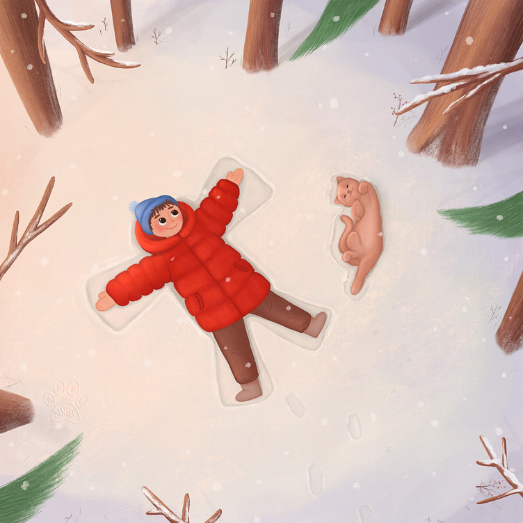 Quiet winter moment ️ by sentis on Dribbble