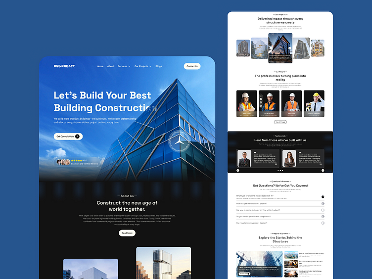 Real Estate & Construction Website UI UX Design by Md. Mahedi Hasan on ...