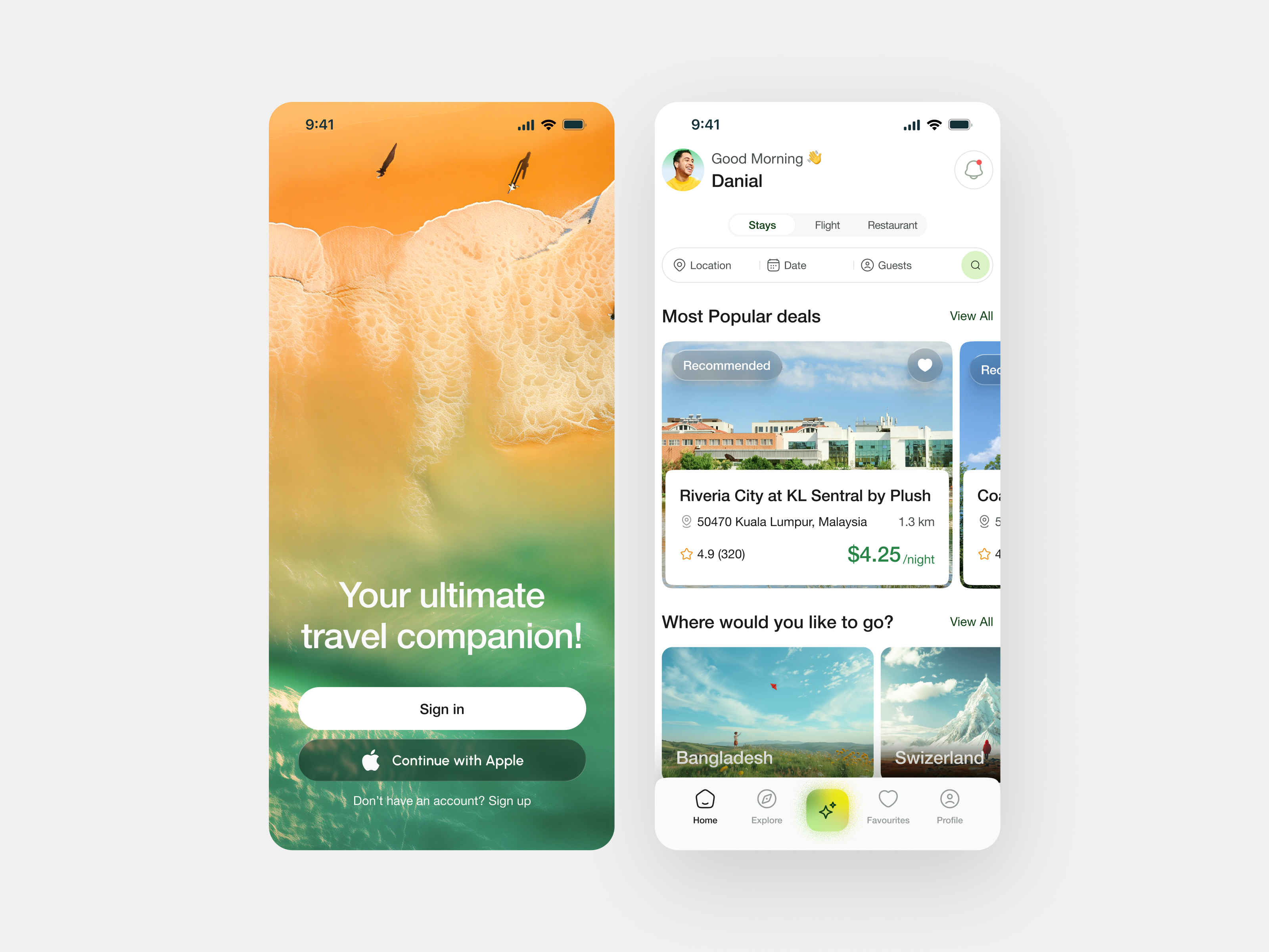 Travel app design by Josim for Zain's Studio on Dribbble