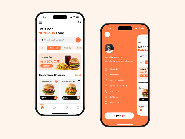 Food App UI🍔 by Ronit Makwana on Dribbble