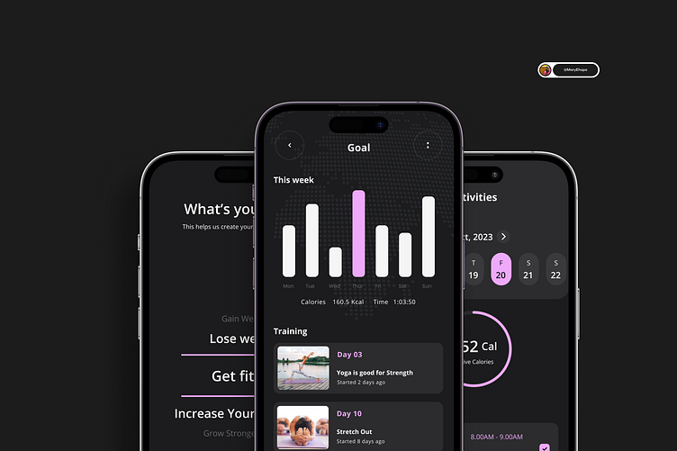 Fitness Tracker App by Mary Ehapa on Dribbble