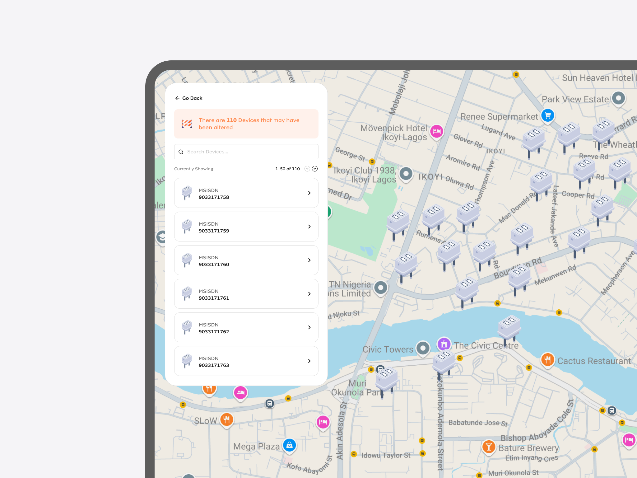 IOT Platform UI - Device Map Overview by Harold Ajagu on Dribbble