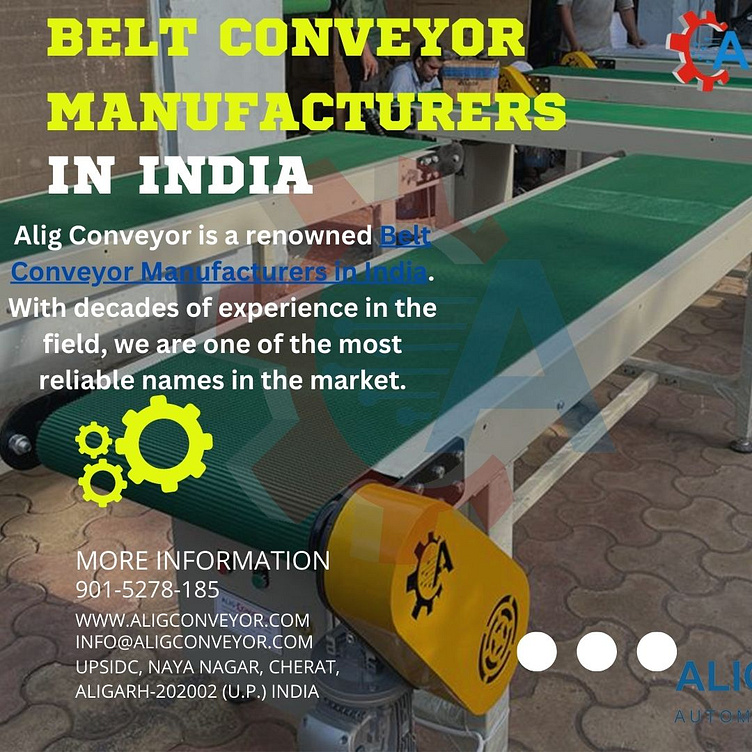 Get The Best Belt Conveyor Manufacturers In India By Alig Conveyor On