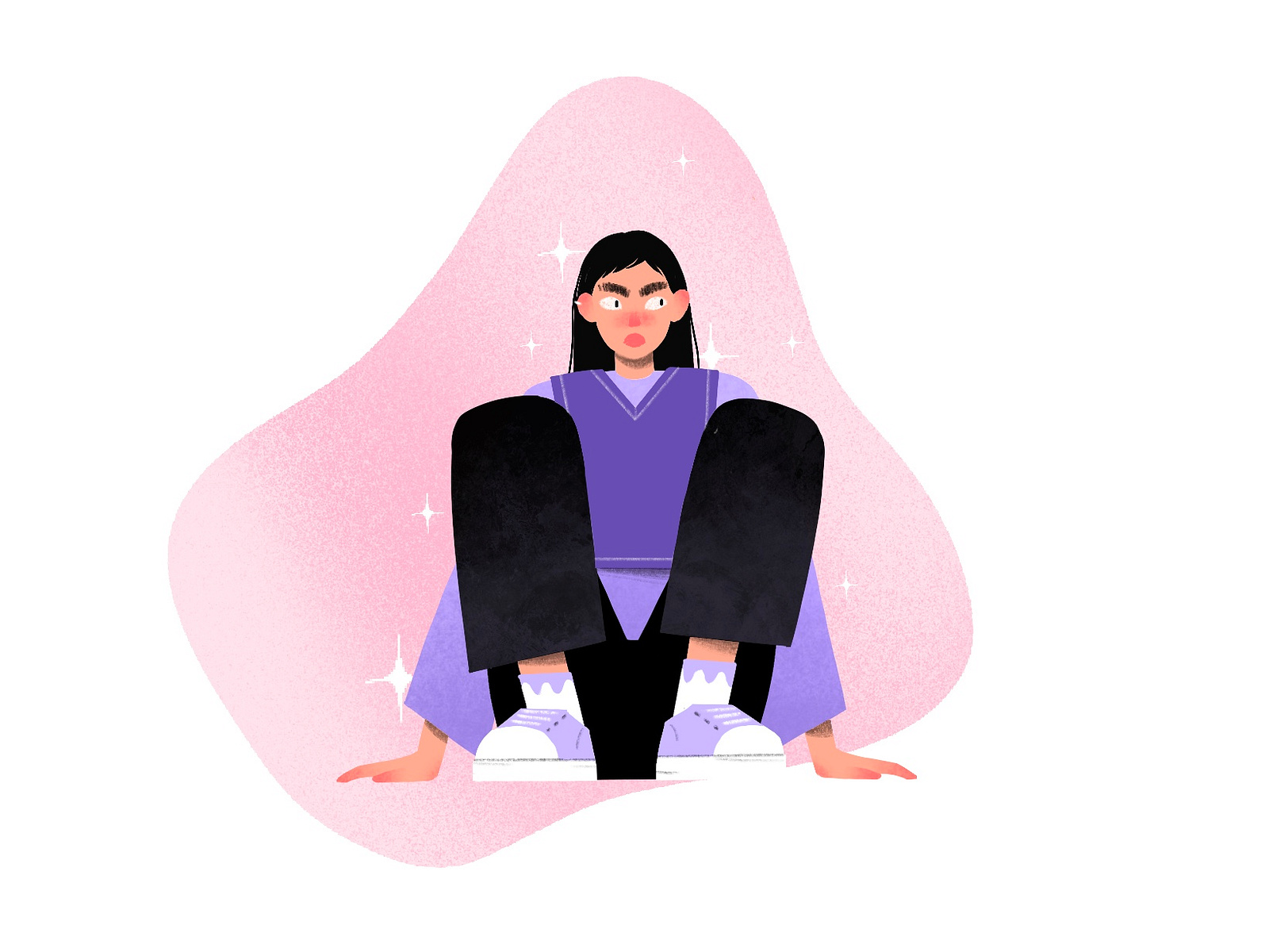 Perplexed girl by Dronkon on Dribbble