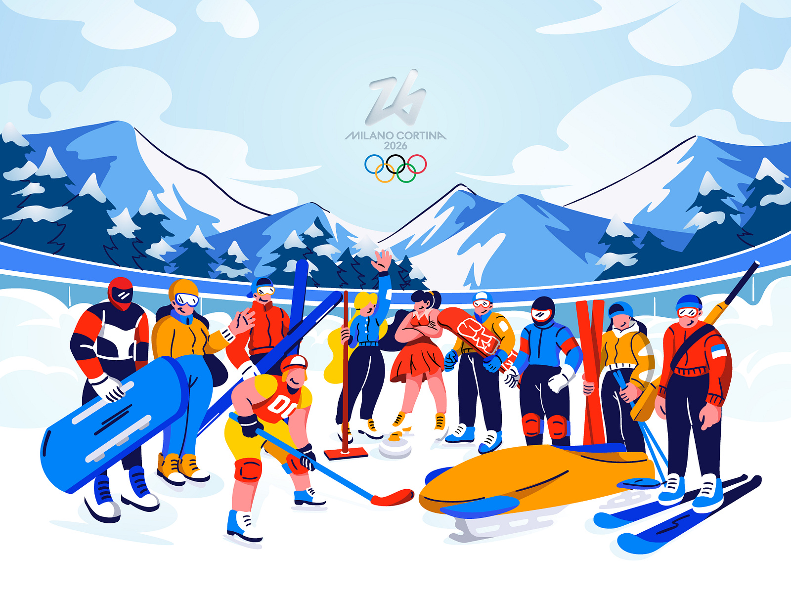 Winter Olympic Milano Cortina 2026 - Fun Sport Characters by Alya ...