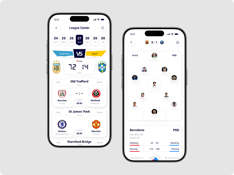 E-Sports Live Scores App UI by Faruk Hossain on Dribbble