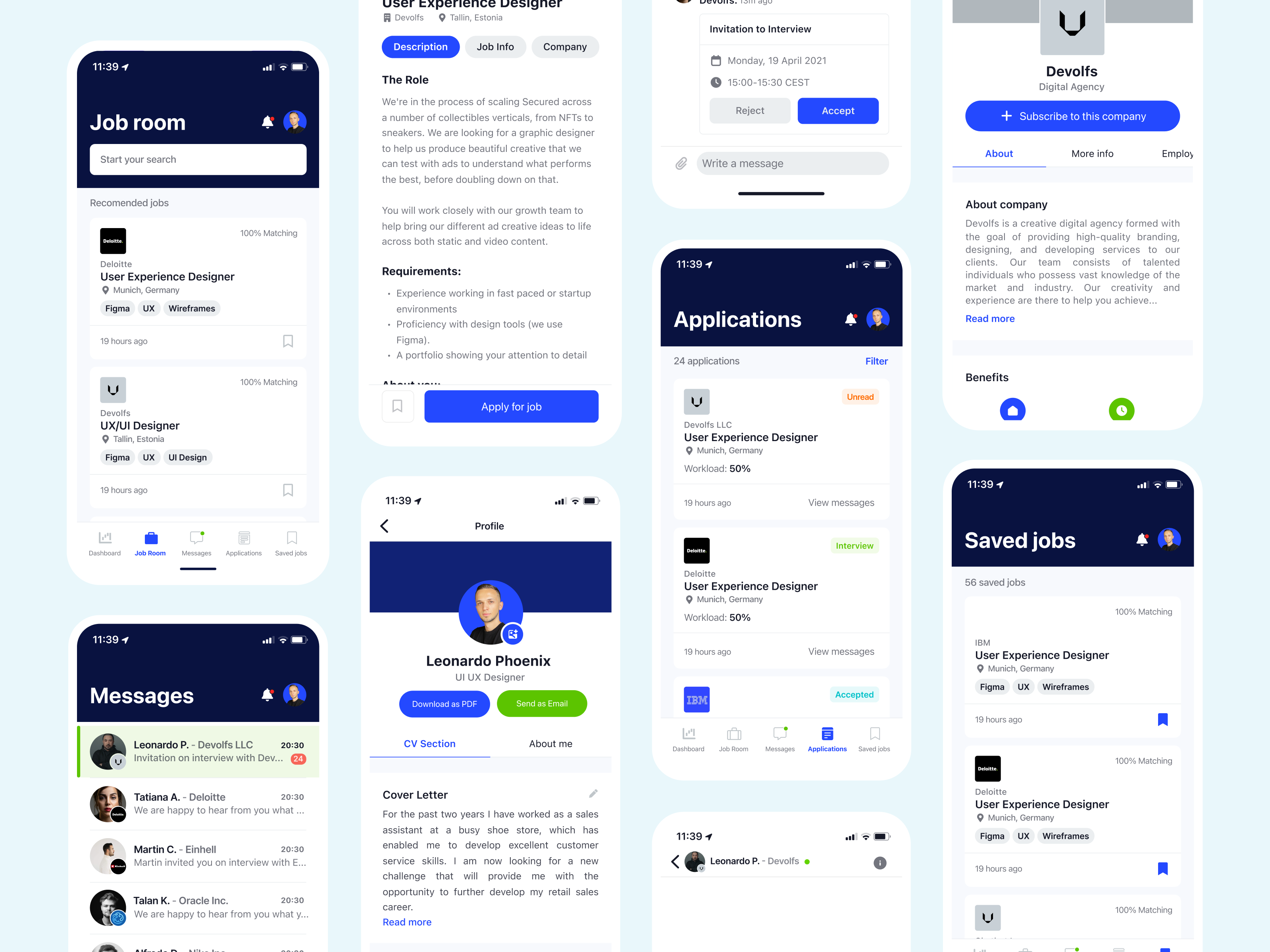 myFuture Mobile app by leonardophoenix for Devolfs on Dribbble