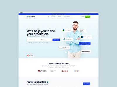myFuture Landing Page by leonardophoenix for Devolfs on Dribbble
