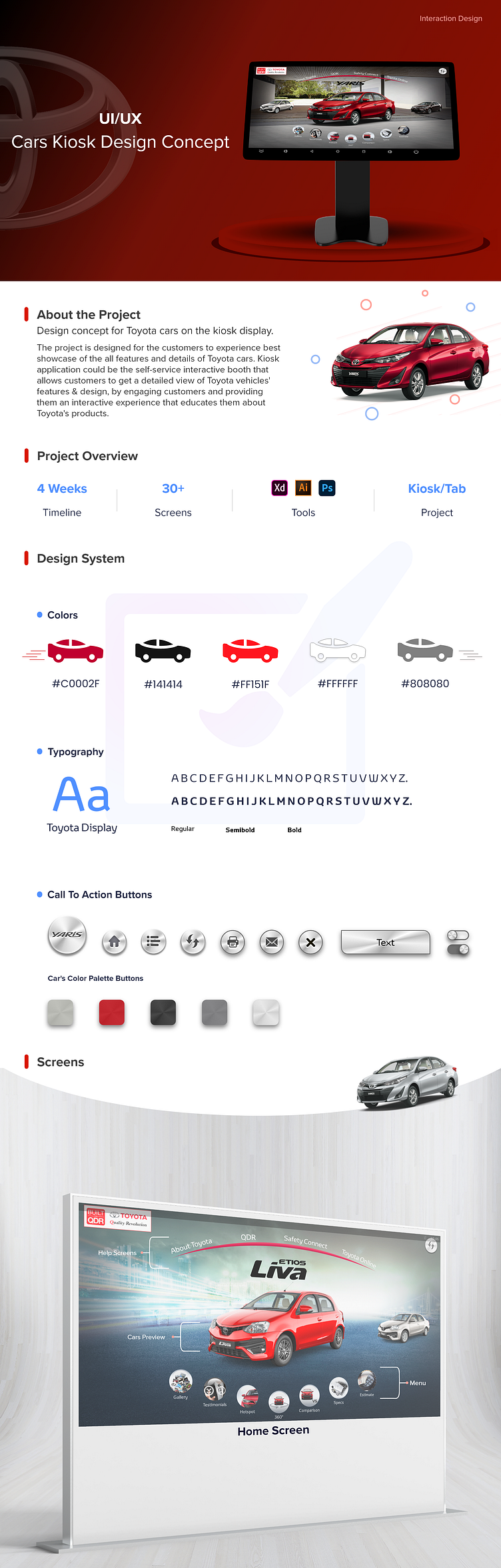 Kiosk Design UI UX Case Study Toyota by Sushmitha Basavaraj on Dribbble