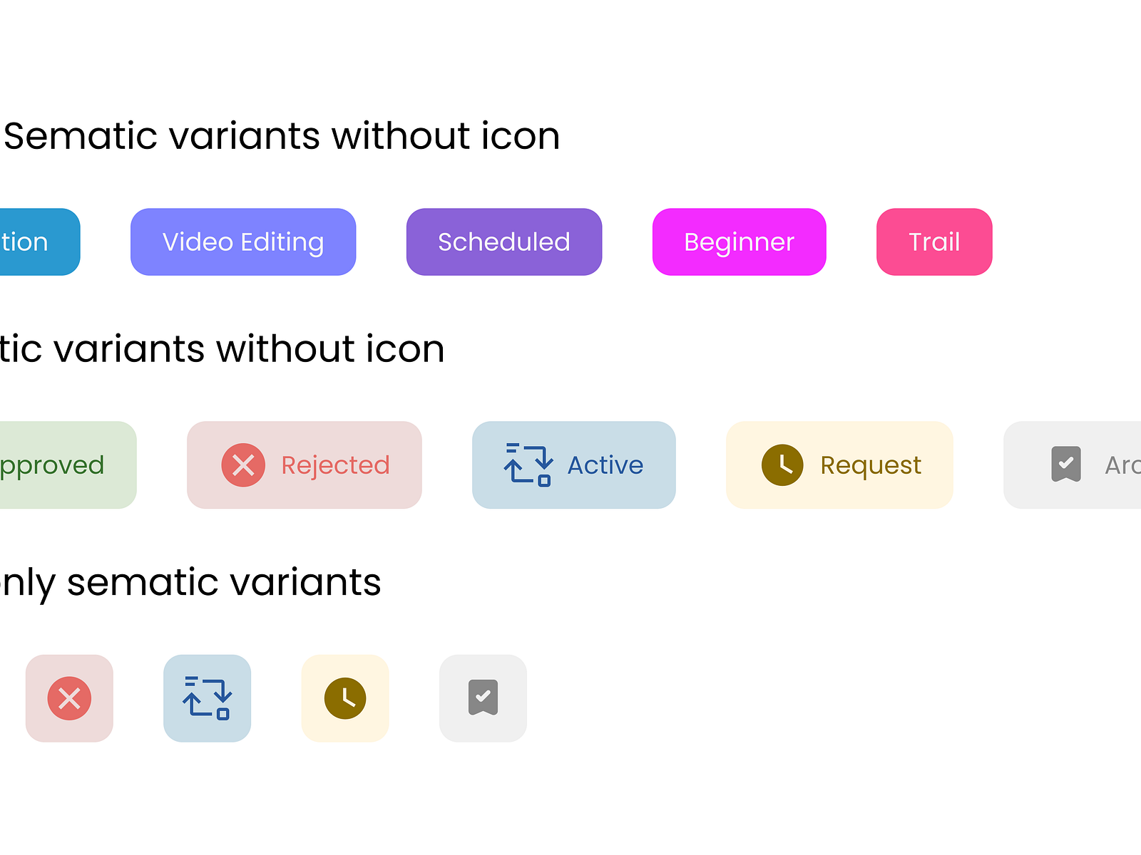 Daily UI — Day 84: Status Badge / Tag Component by ANDRIAN RAMADHAN on ...