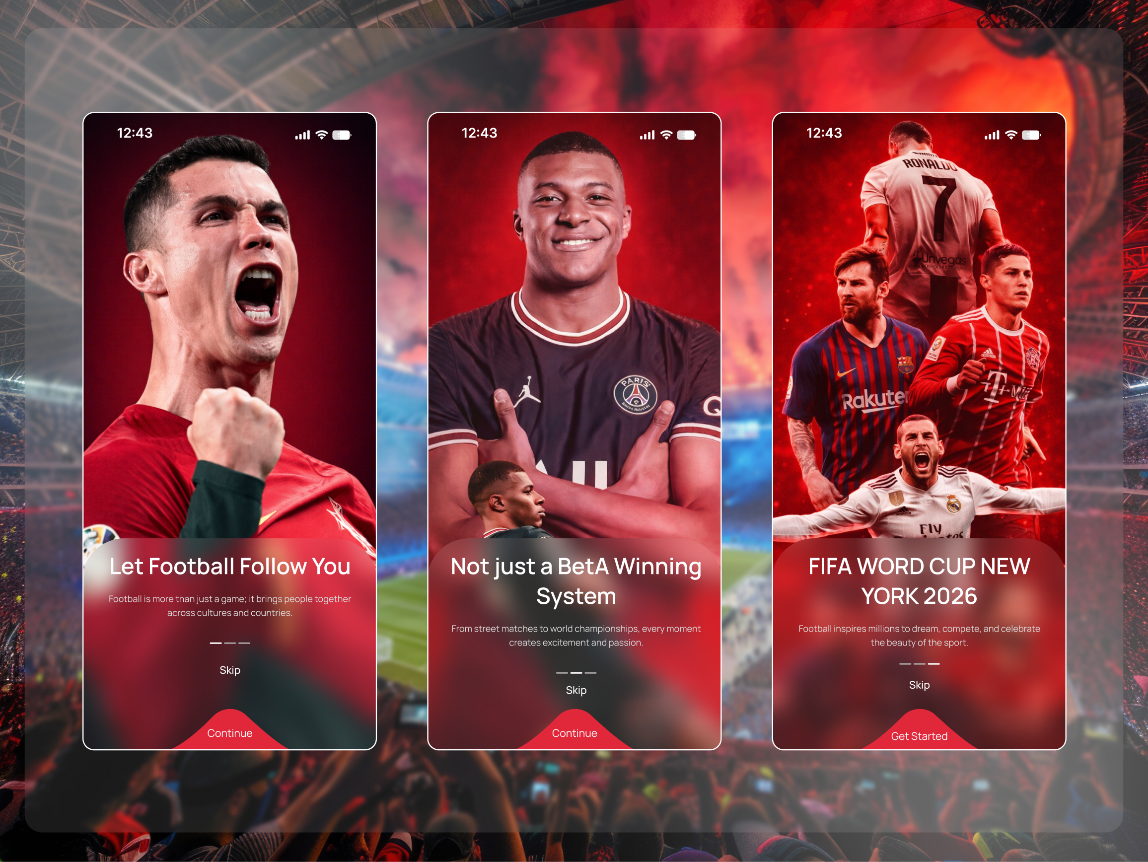 Football UI designs, themes, templates and downloadable graphic ...