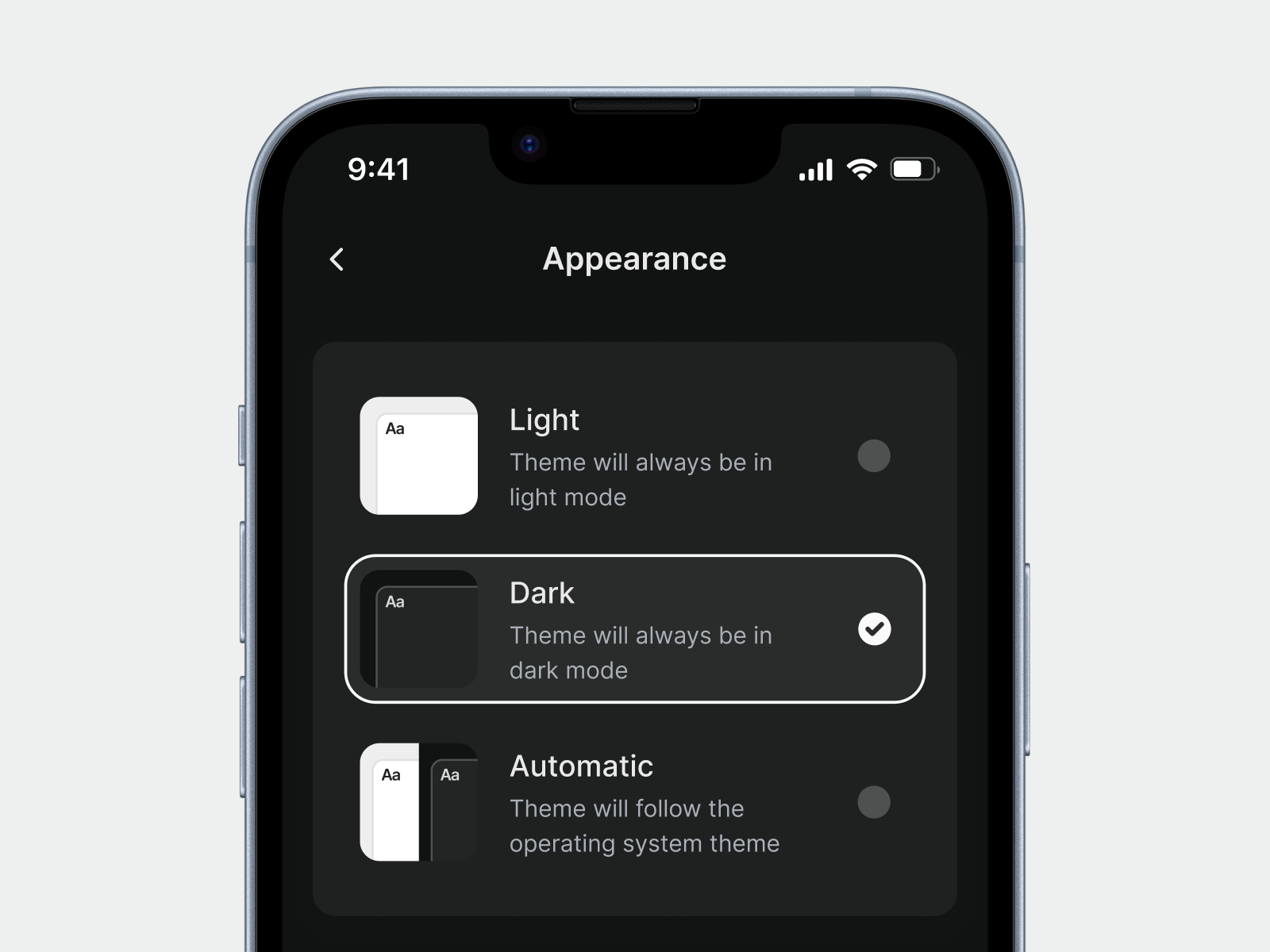 Appearance Mode Setting (Dark Mode/Light Mode) by Mochamad Reza Rizaldi on Dribbble