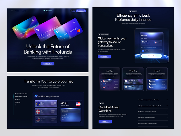 Banking Website UI by Fahema Yesmin on Dribbble