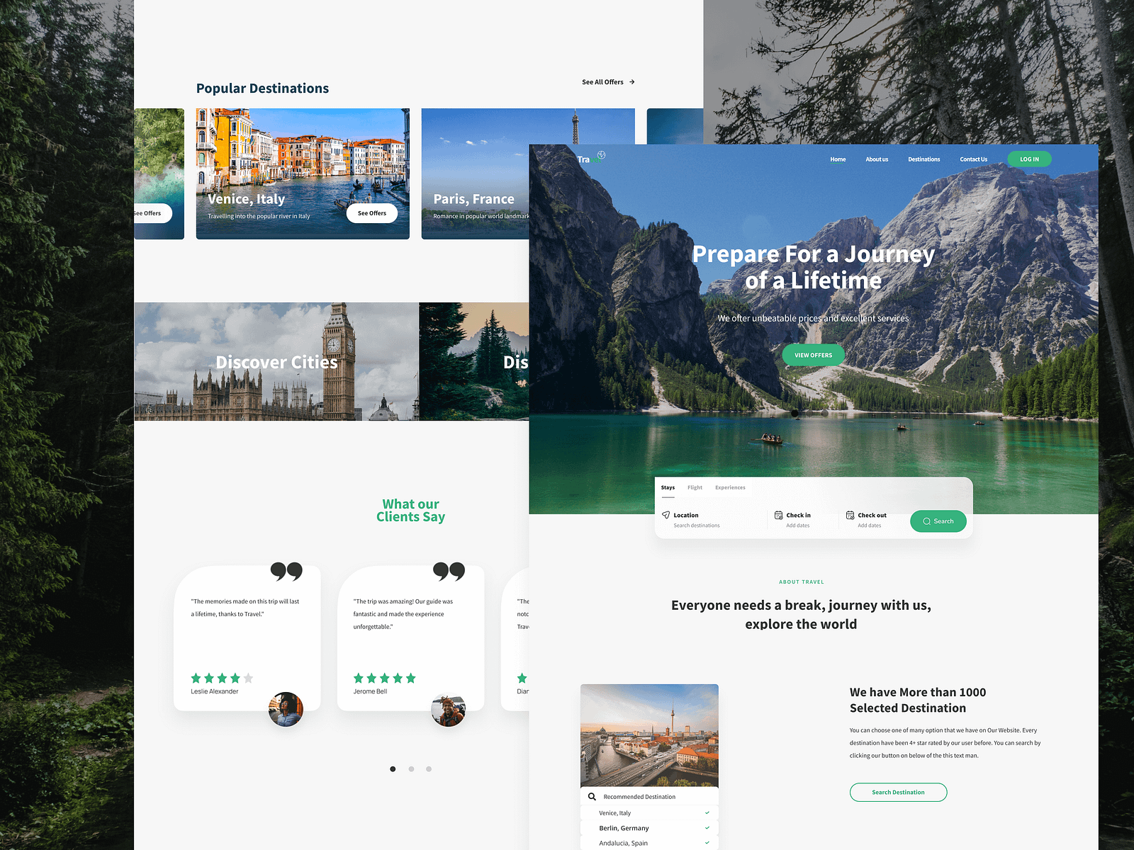Travel agency website by VJoc on Dribbble