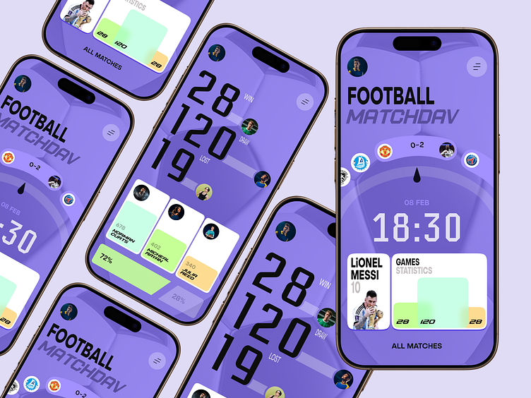 Football Matchday Scores & Statistics App by UIX Maruf Hossen on Dribbble