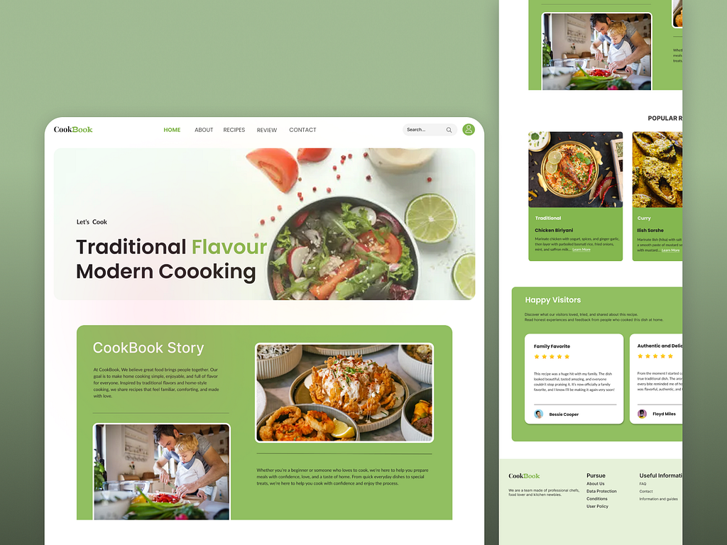 Recipe Website Design by Rajasree Das Chaiti on Dribbble