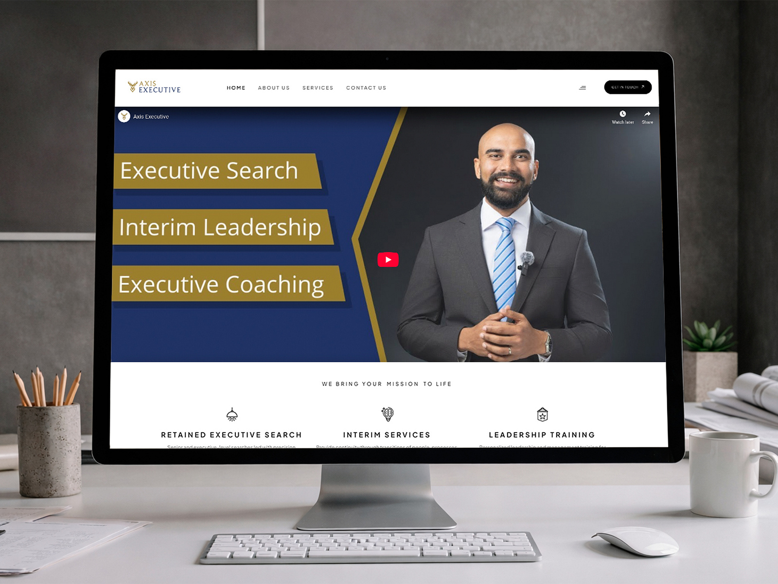 Website design for Axis Executive by Ashli Cook on Dribbble