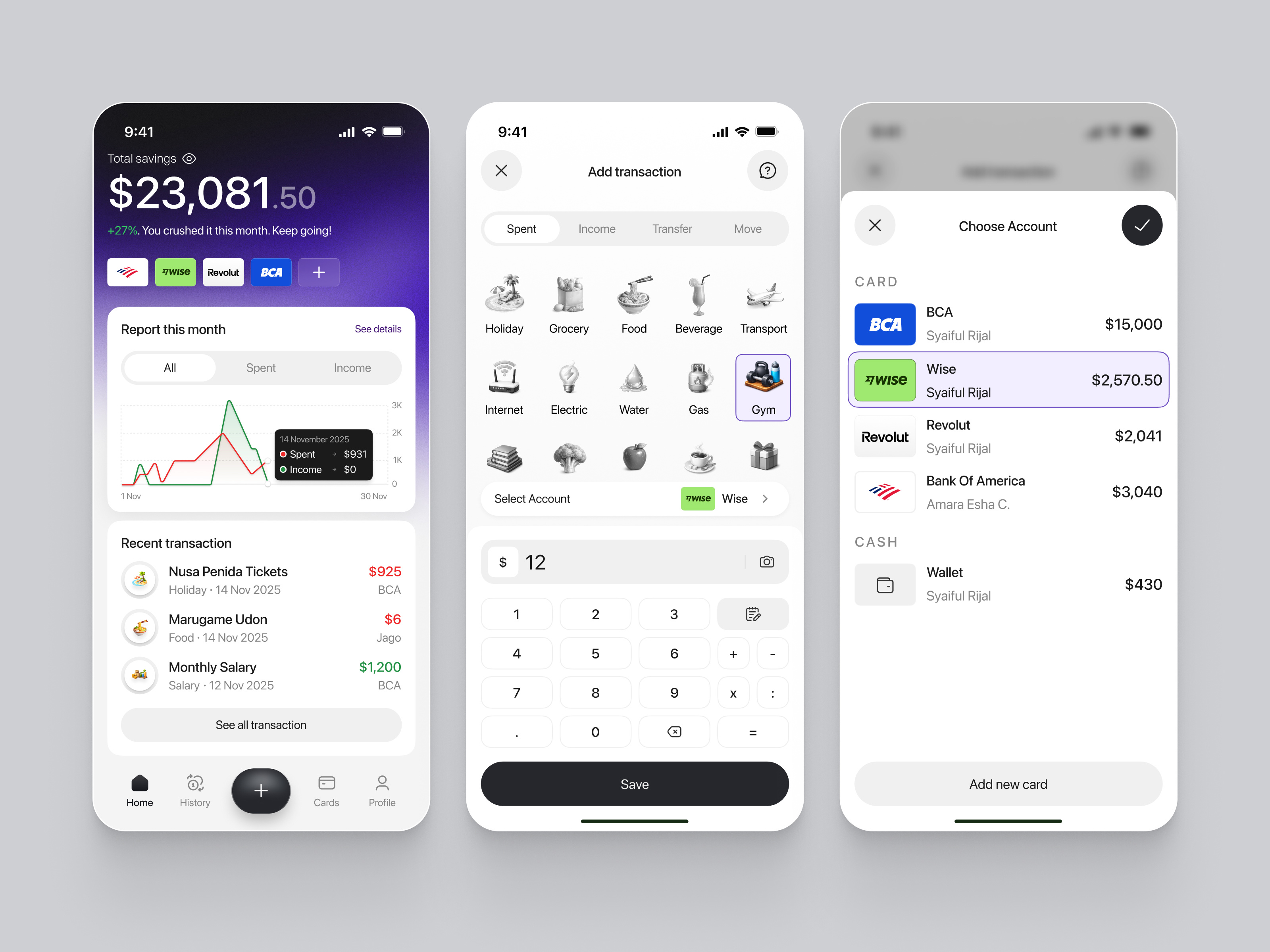 Moneyra — Smart Money Manager App by Rijal for Sogee on Dribbble