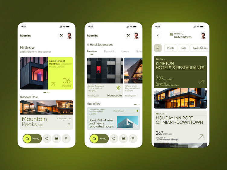 Roamify — Modern Hotel Booking Mobile App UI UX Design by Aftabul Islam ...