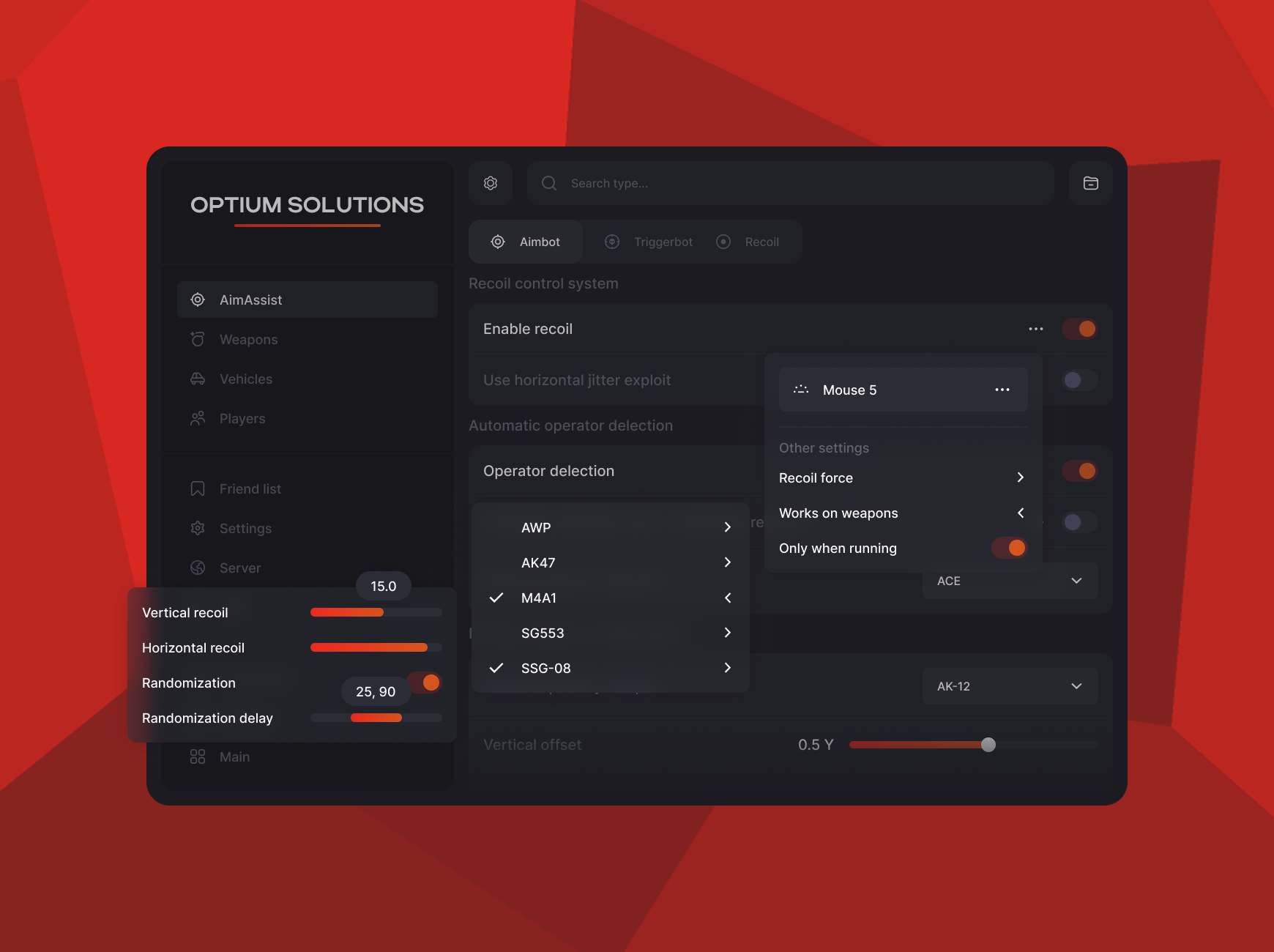 interface Optium - FiveM GUI by PastOwl on Dribbble