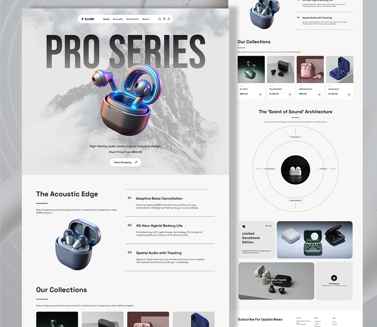 Modern Earbuds Website Design by Jannatul mim on Dribbble