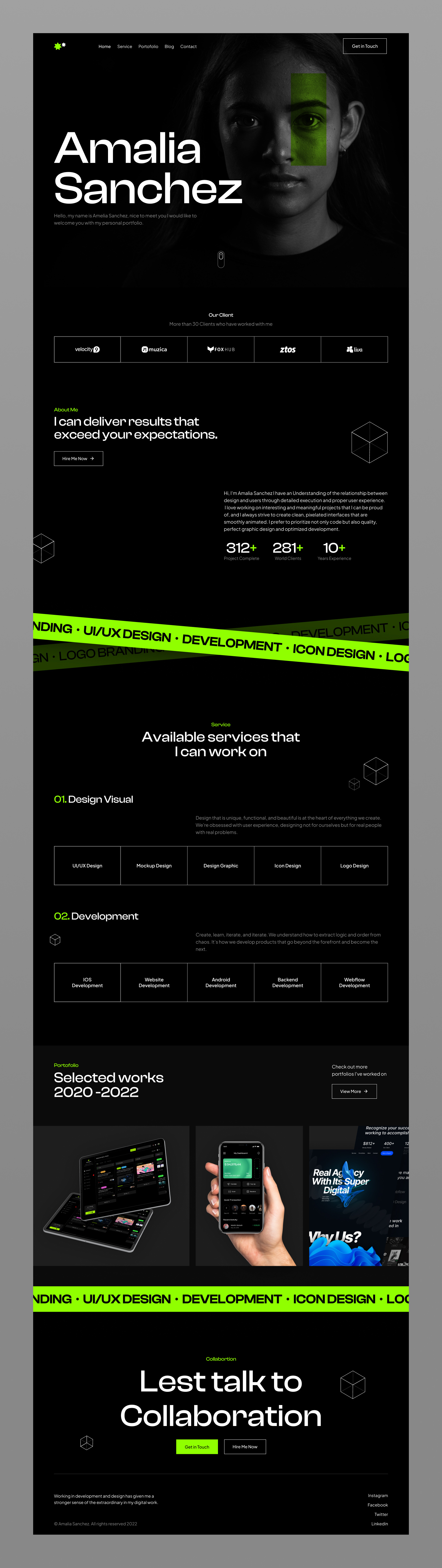 Personal Portfolio Landing Page by Andri Prasetia for SLAB Design Studio on Dribbble