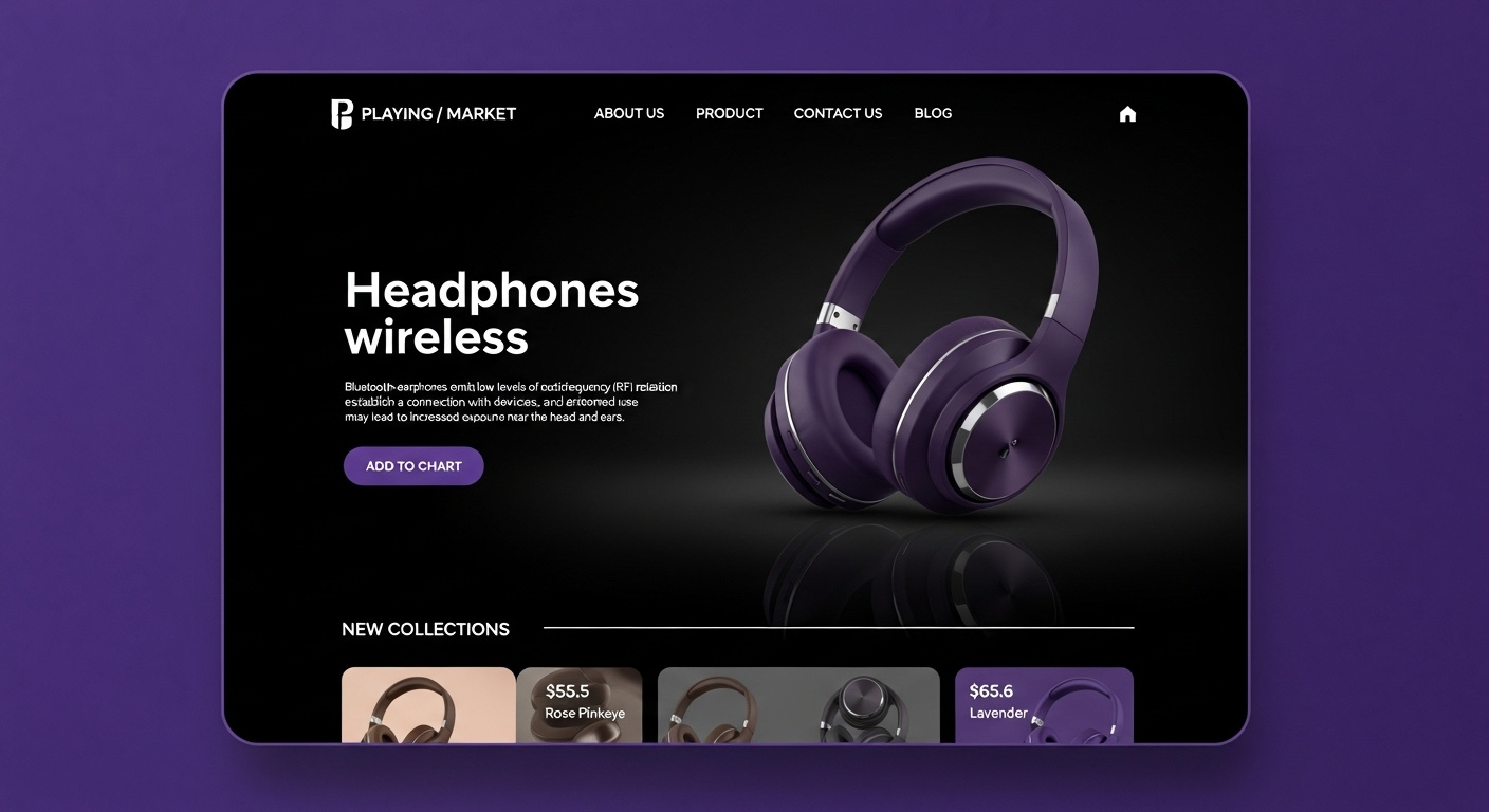 Modern Headphone Landing Page UI Design by NAYEEM AHMED on Dribbble
