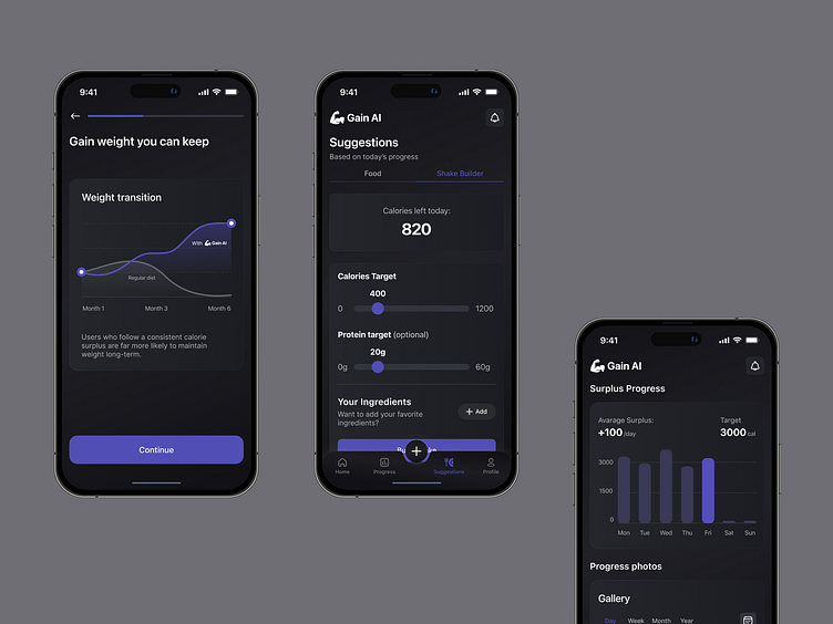 Gain AI App Design by Ibrahim Khalil on Dribbble