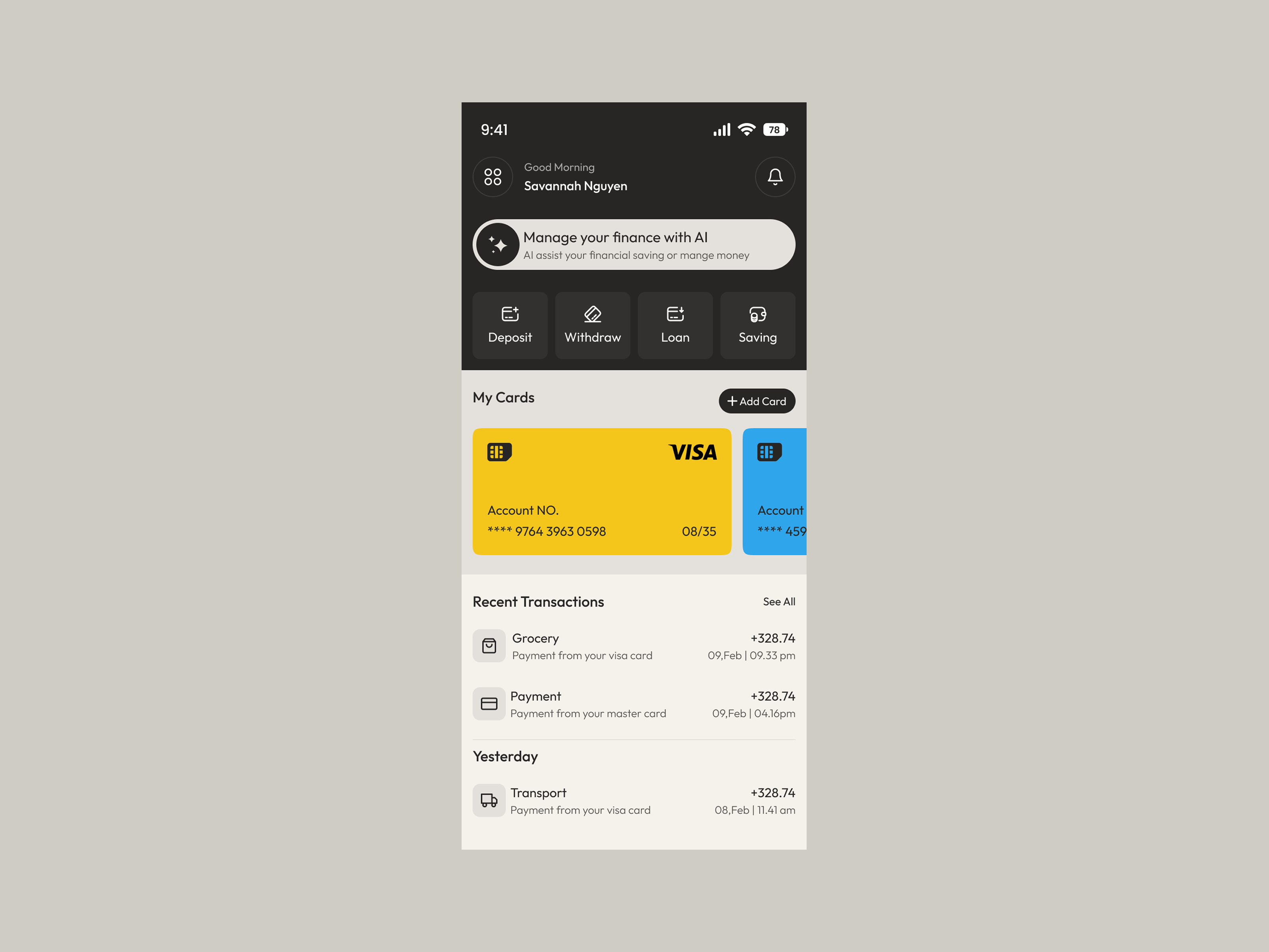 Finance App UI/UX by Sudarsan Roy on Dribbble