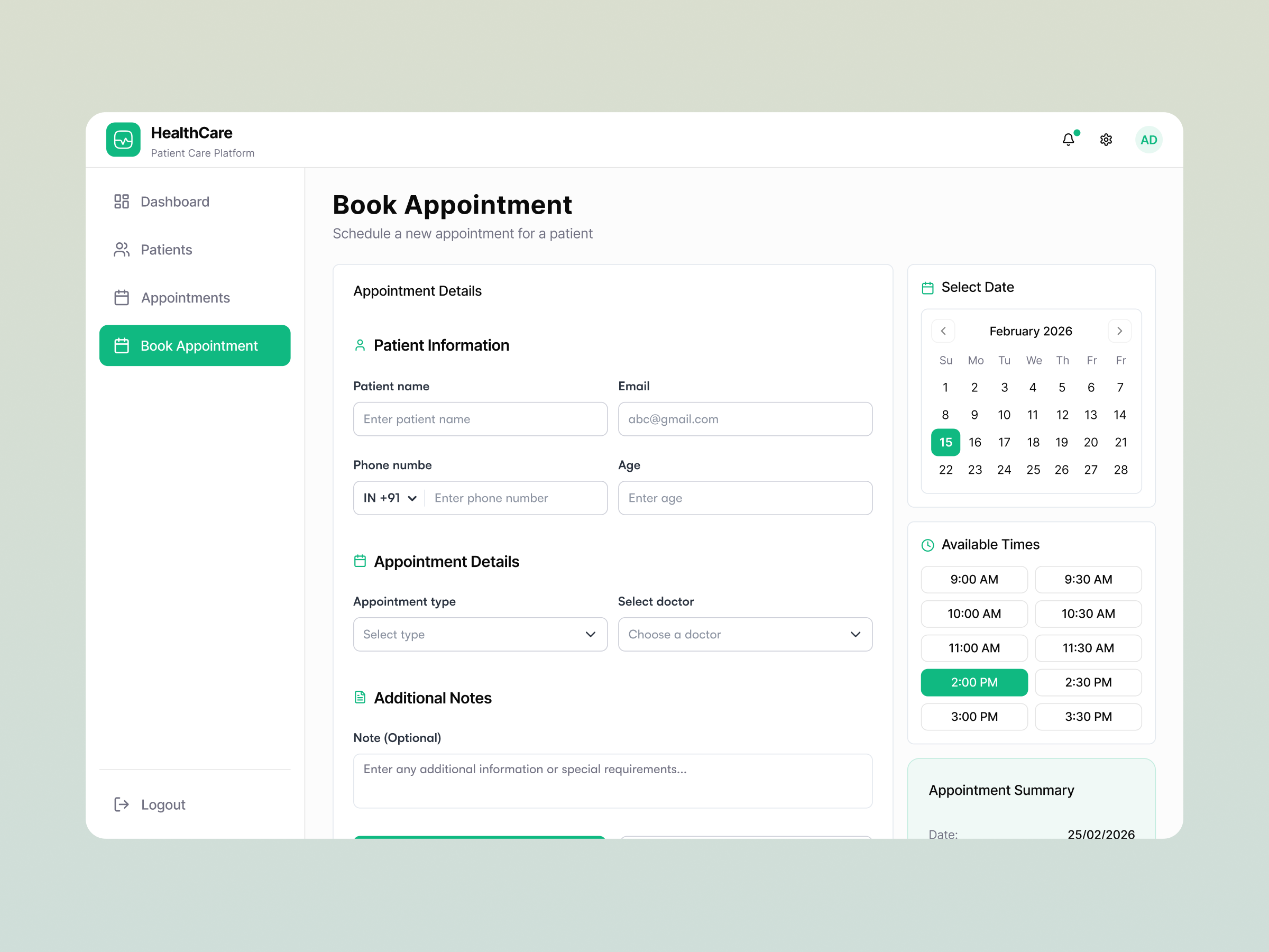 Patient Booking Engagement Dashboard by Octopus on Dribbble