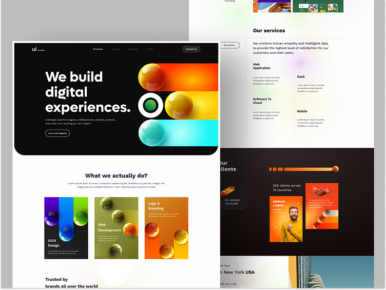 Web site design: landing page home page ui website design agency by Masud Rana on Dribbble