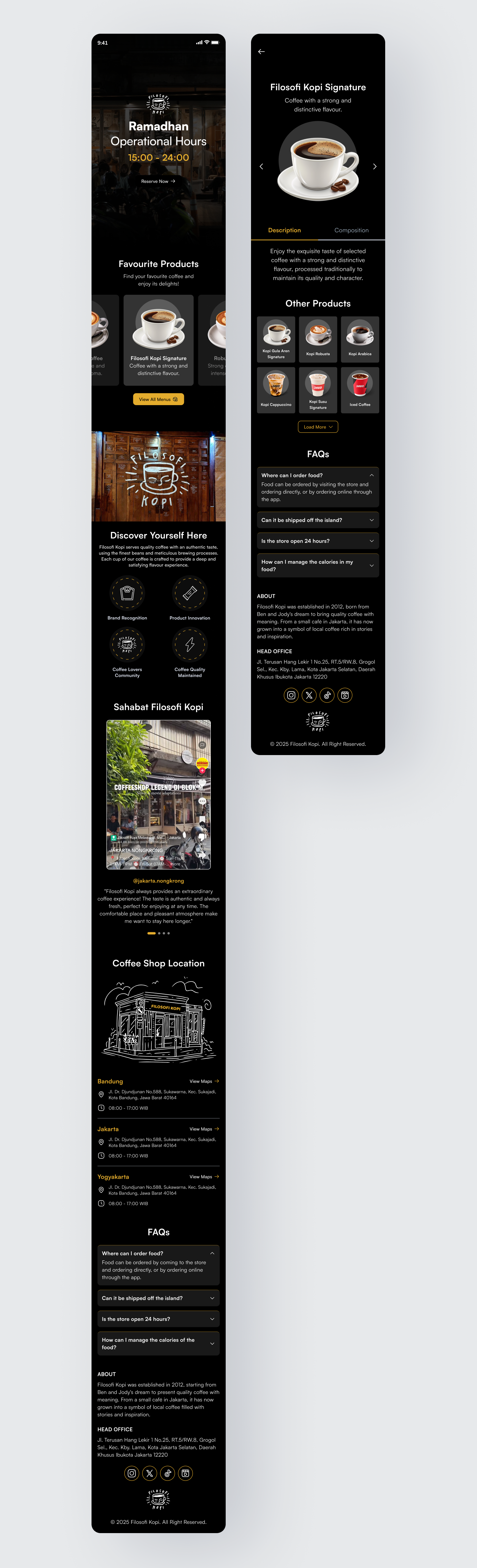 Filosofi Kopi - Mobile App Concept by Afdal Ramdan on Dribbble