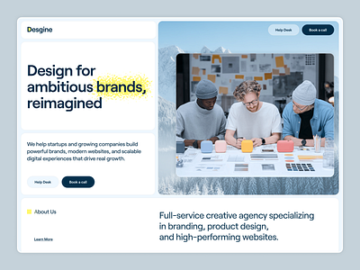 Creative Agency Hero Section Design by JA. Parvez for Wingly on Dribbble