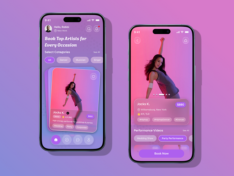 Artist Booking Mobile App UI by M Rabbi Rezwan🔥 for Nodus Labs ...