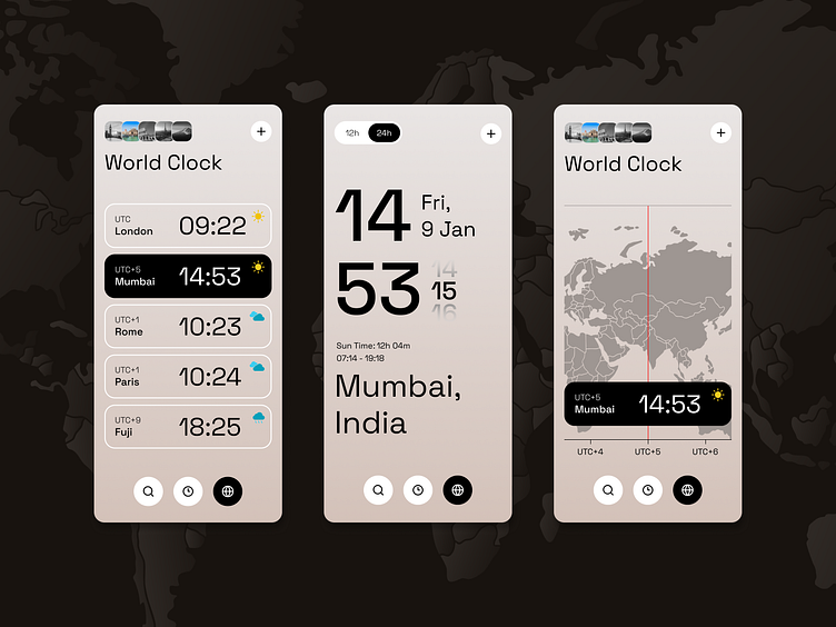 World Clock App — Timezone Dashboard UI by Talentica Software India Pvt ...
