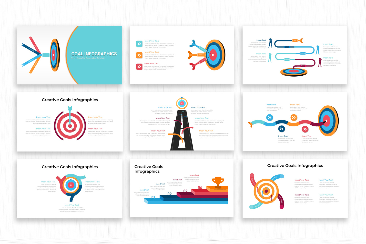 Goal Infographics Presentation Template by SlideStack on Dribbble