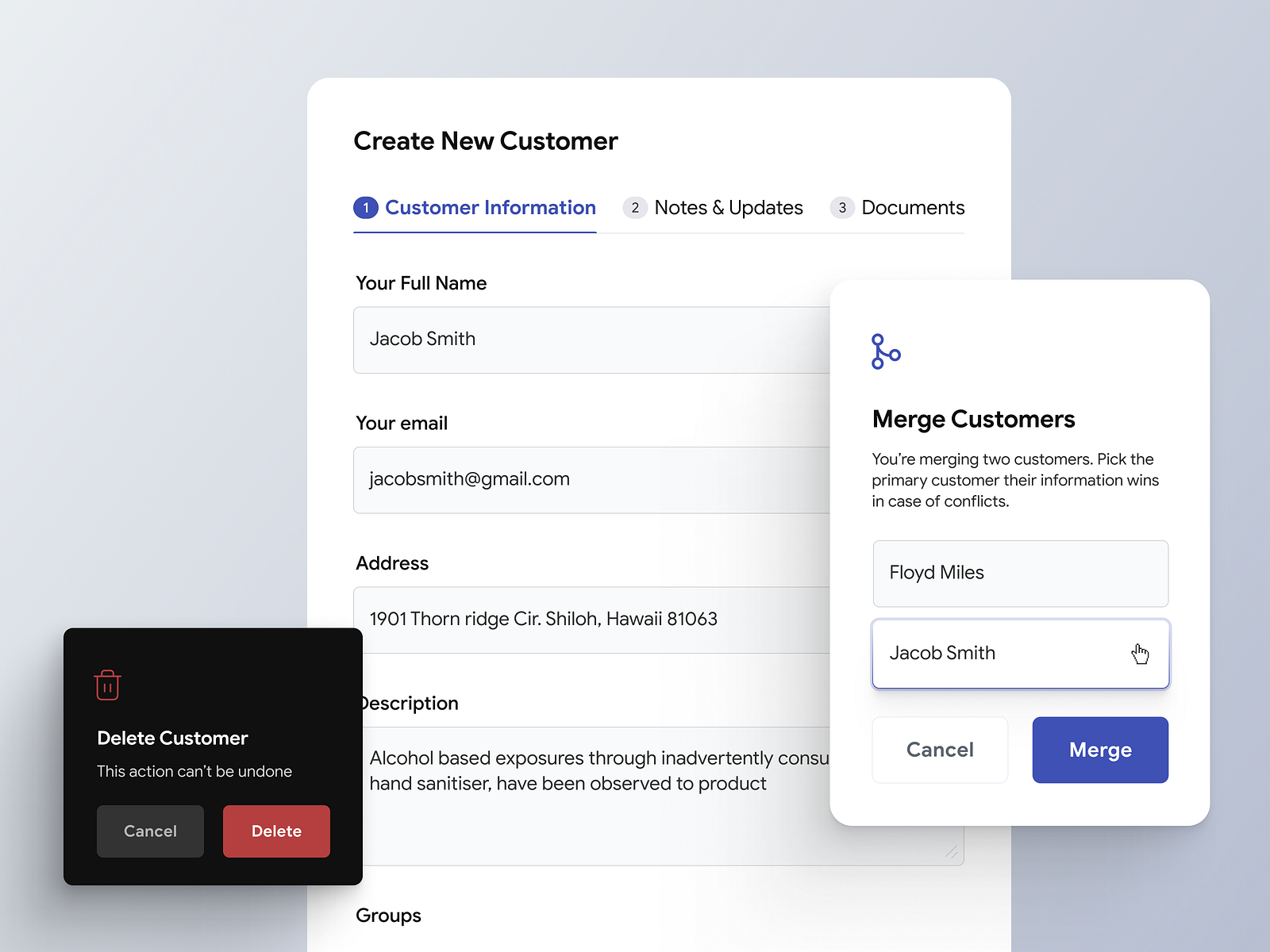 Components for Customer List UI by Masudur Rahman for Uigeek Studio on ...