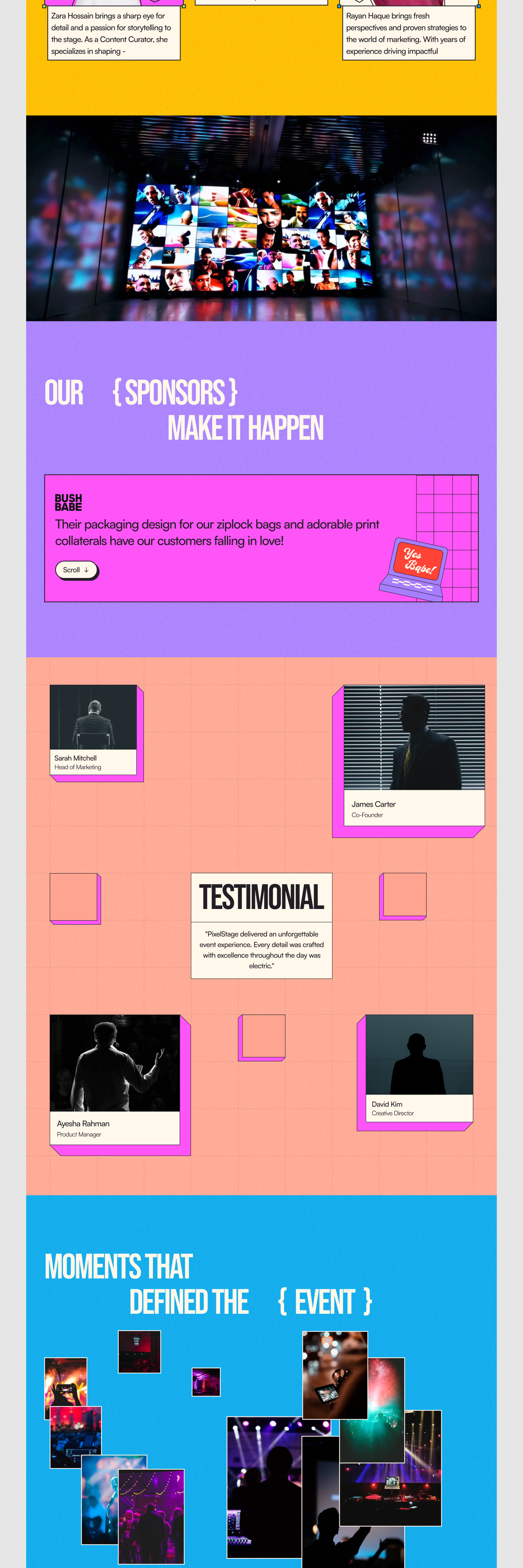 PixelStage - Event Agenda Website UI UX Design by Panze - UX Design ...