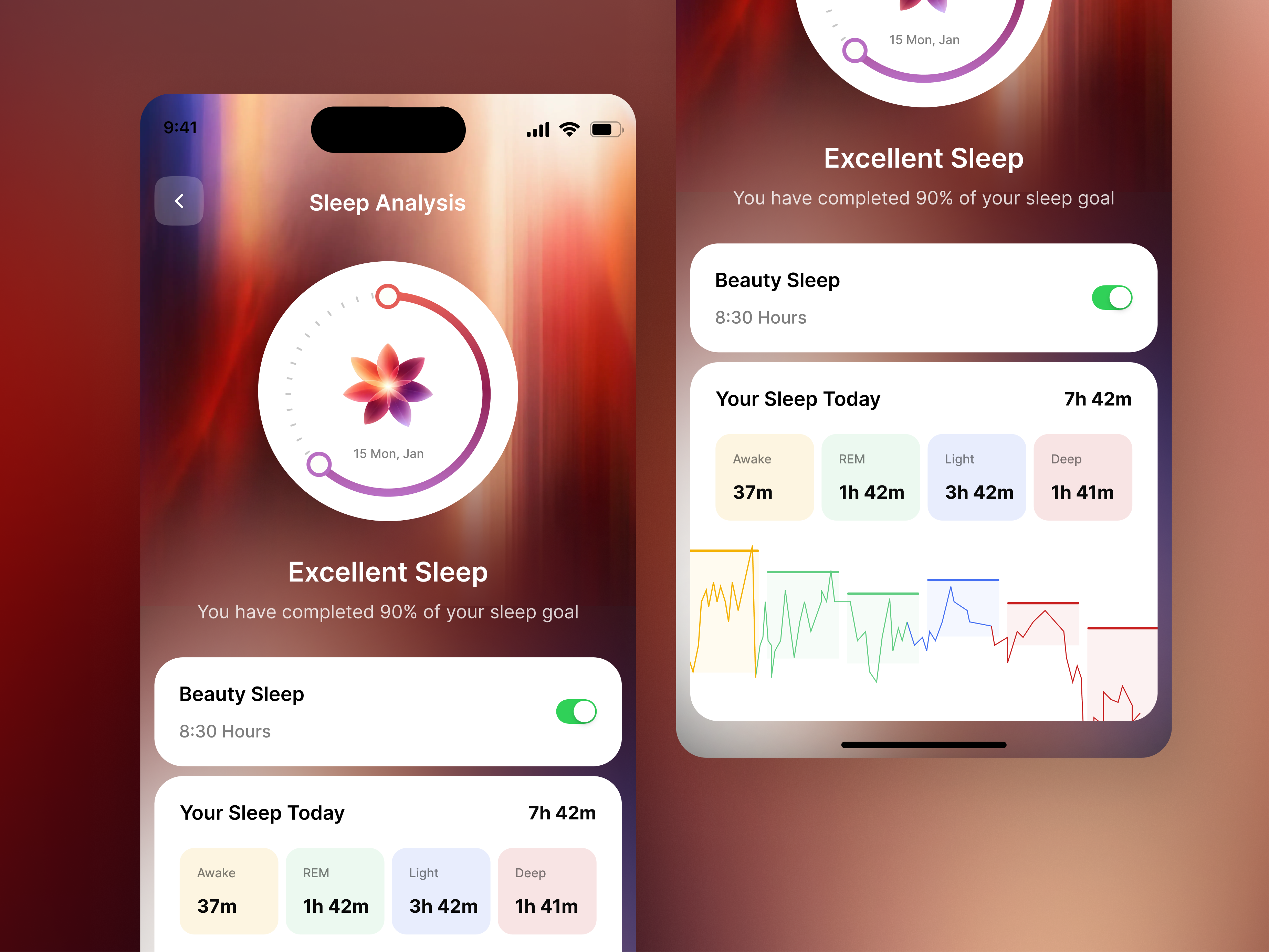 Cinematic Smart Ring UI Design for Sleep & Health Tracking by Noova ...