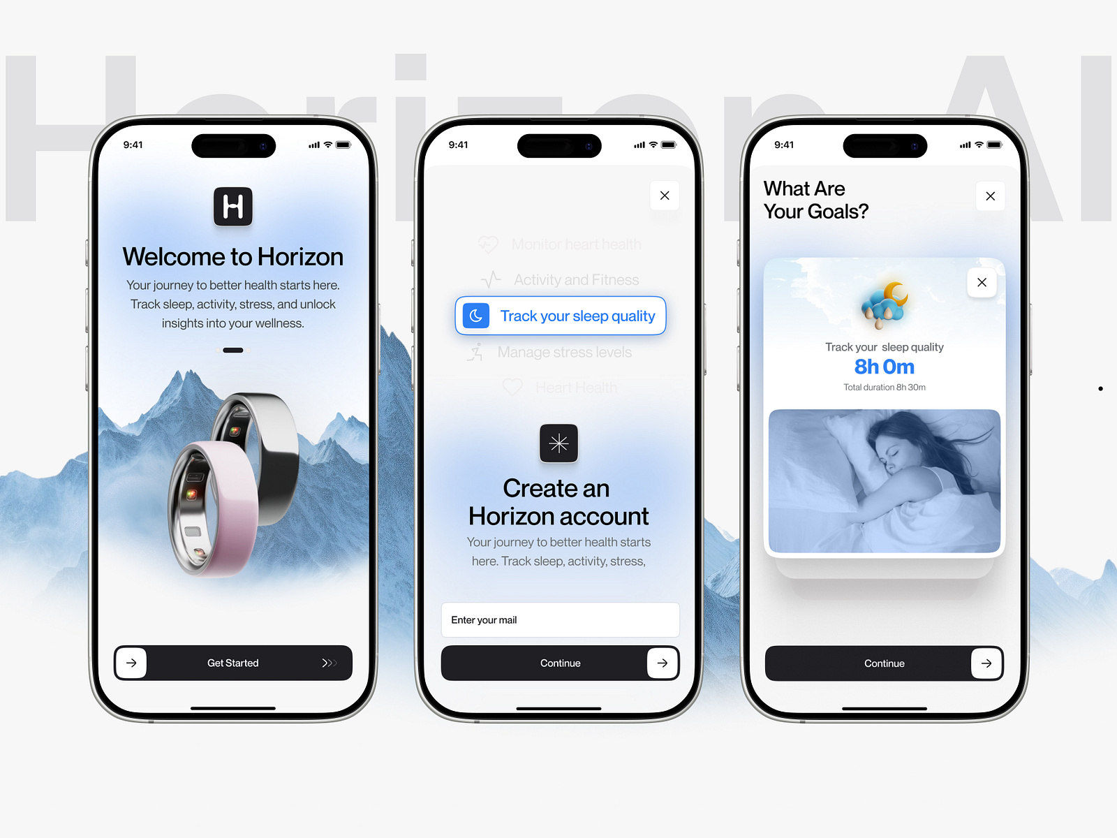 Smart Ring App - Health Tracking UI by RahMan on Dribbble