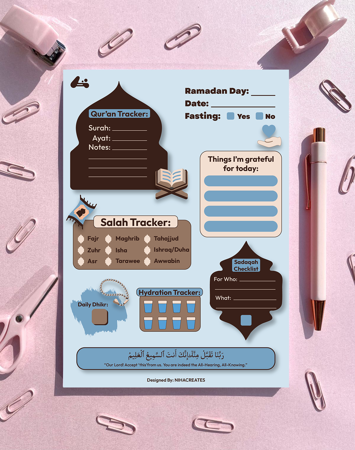 FREE Ramadan Tracker 2026 by NihaCreates on Dribbble