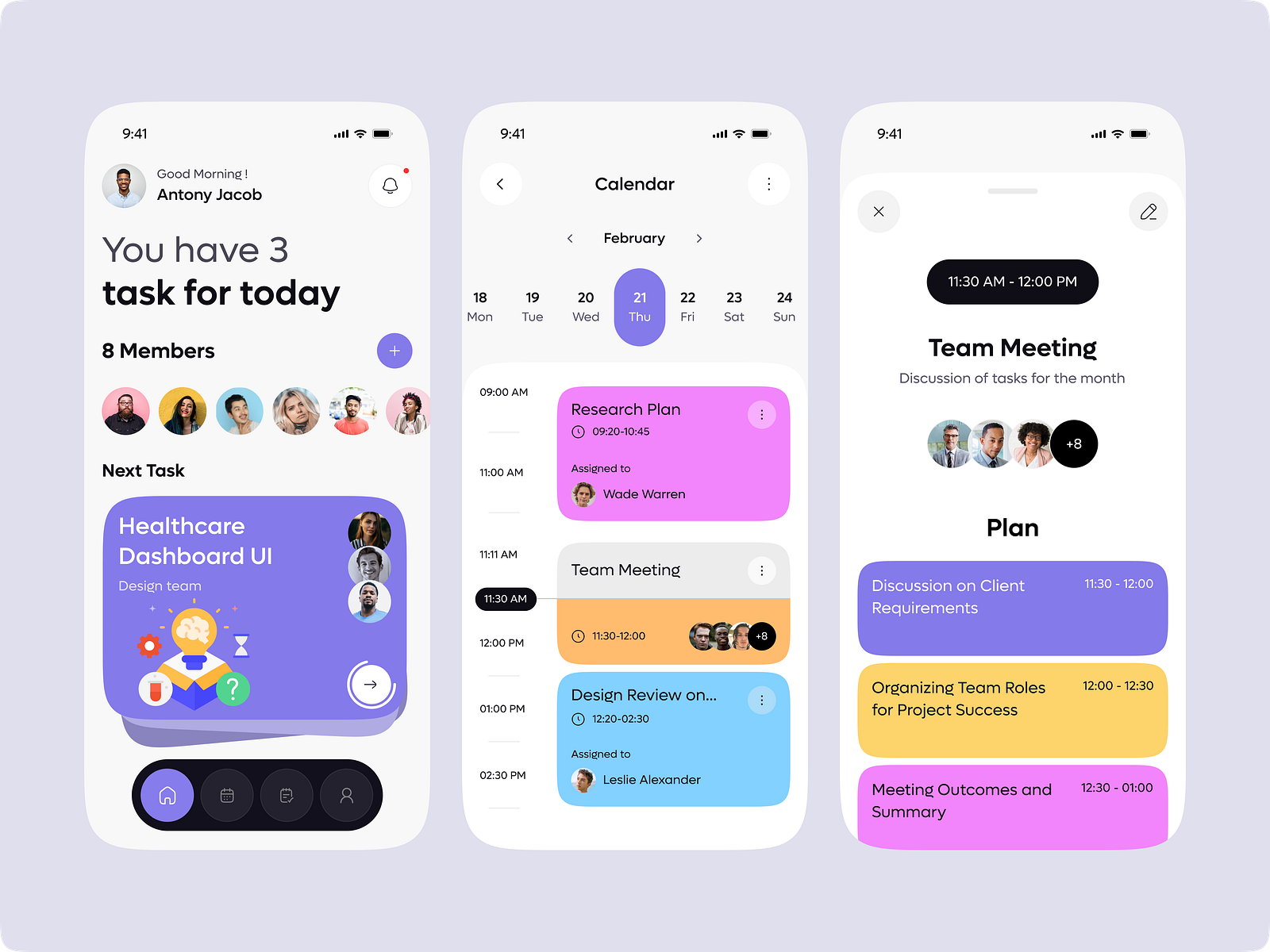 TaskFlow – Task Management Mobile App UI by Faruk Hossain on Dribbble