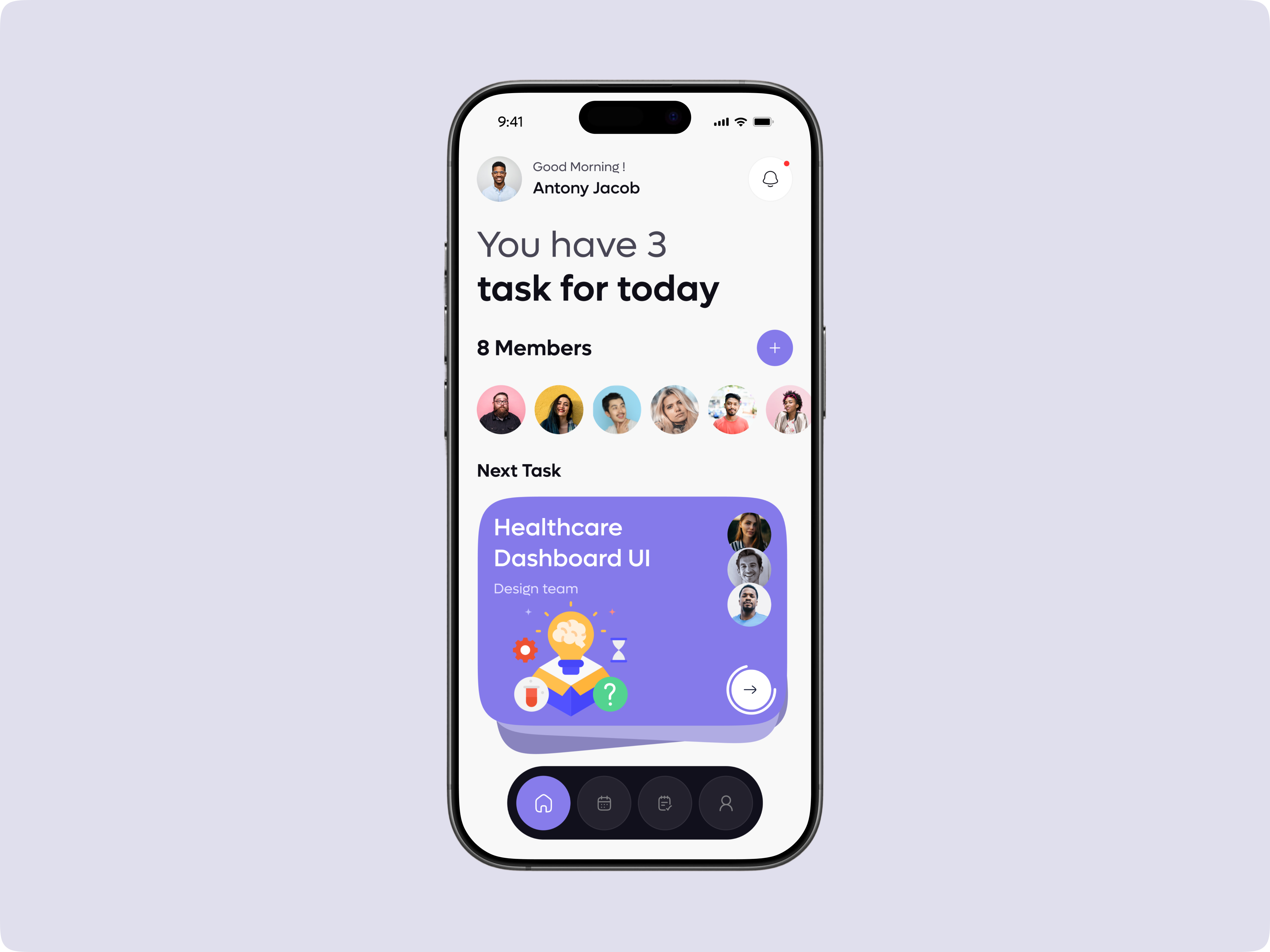 TaskFlow – Task Management Mobile App UI by Faruk Hossain on Dribbble