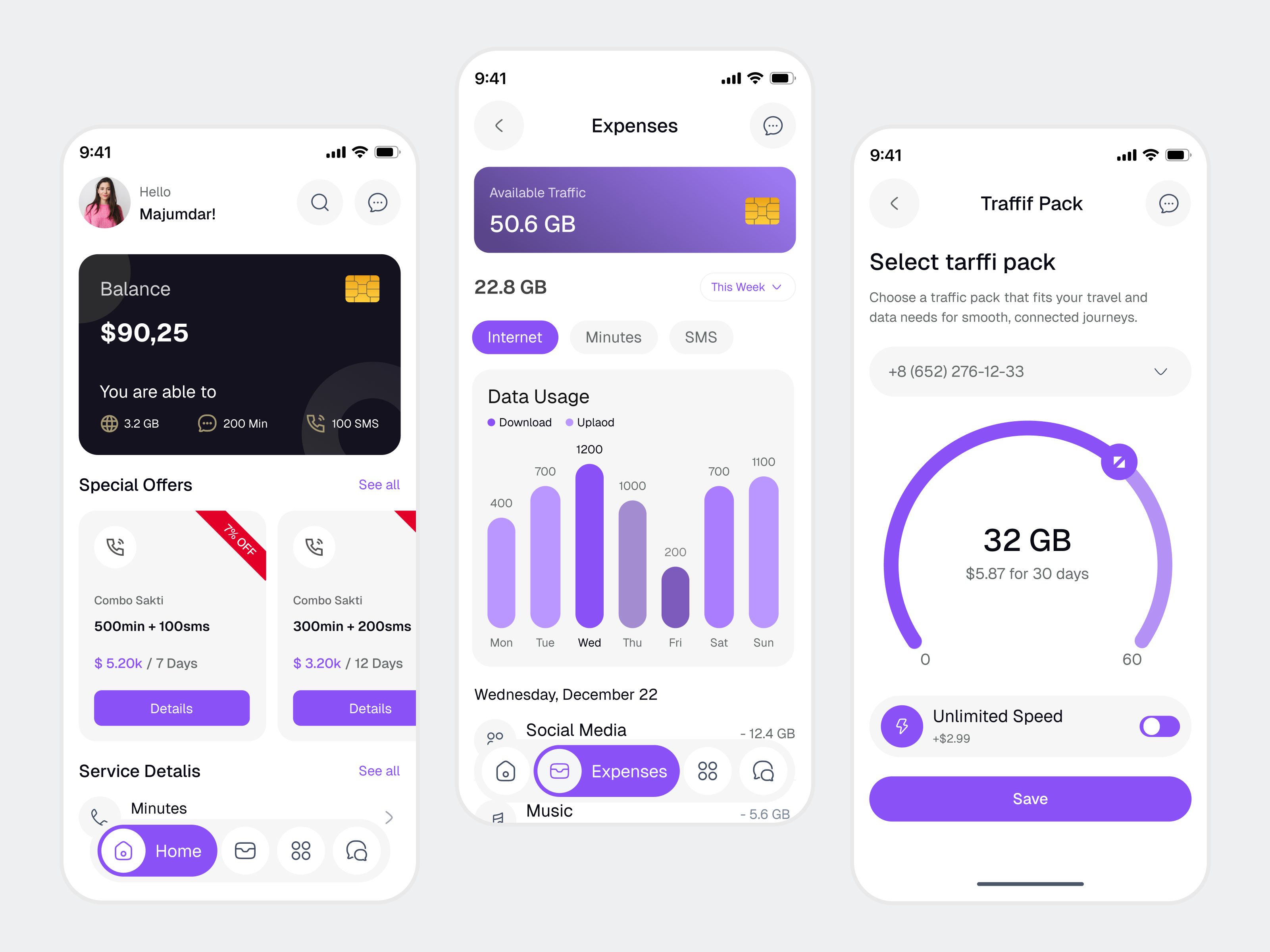 Telecom Super Mobile App UI by Abu Hasan Emon on Dribbble