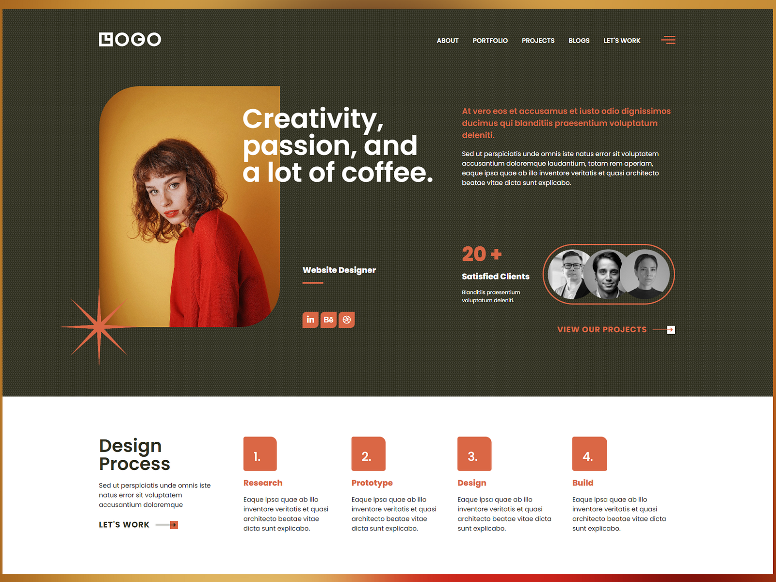 Portfolio Hero Section - Web Design by Kris John Salavaria on Dribbble
