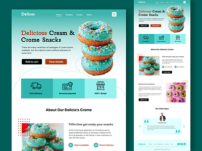 Snacks landing page UI design by Sazidur Rahman on Dribbble